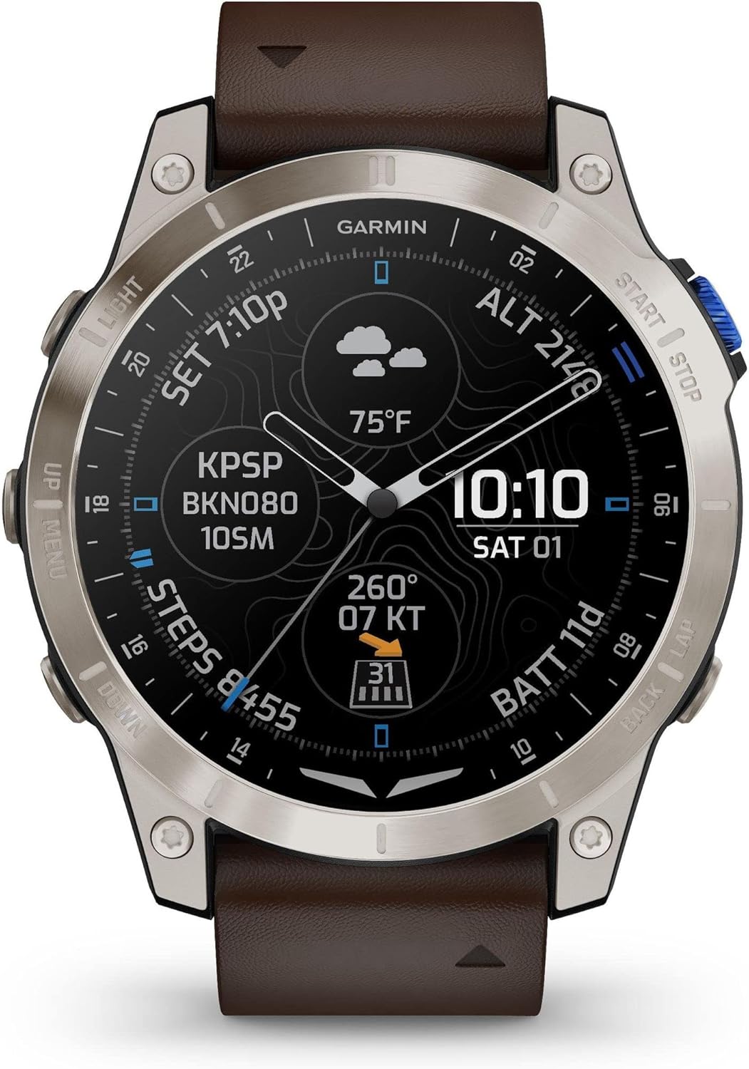 Garmin D2(TM) Mach 1 010-02582-55 Smartwatch Bluetooth, GPS, Heart Rate ...