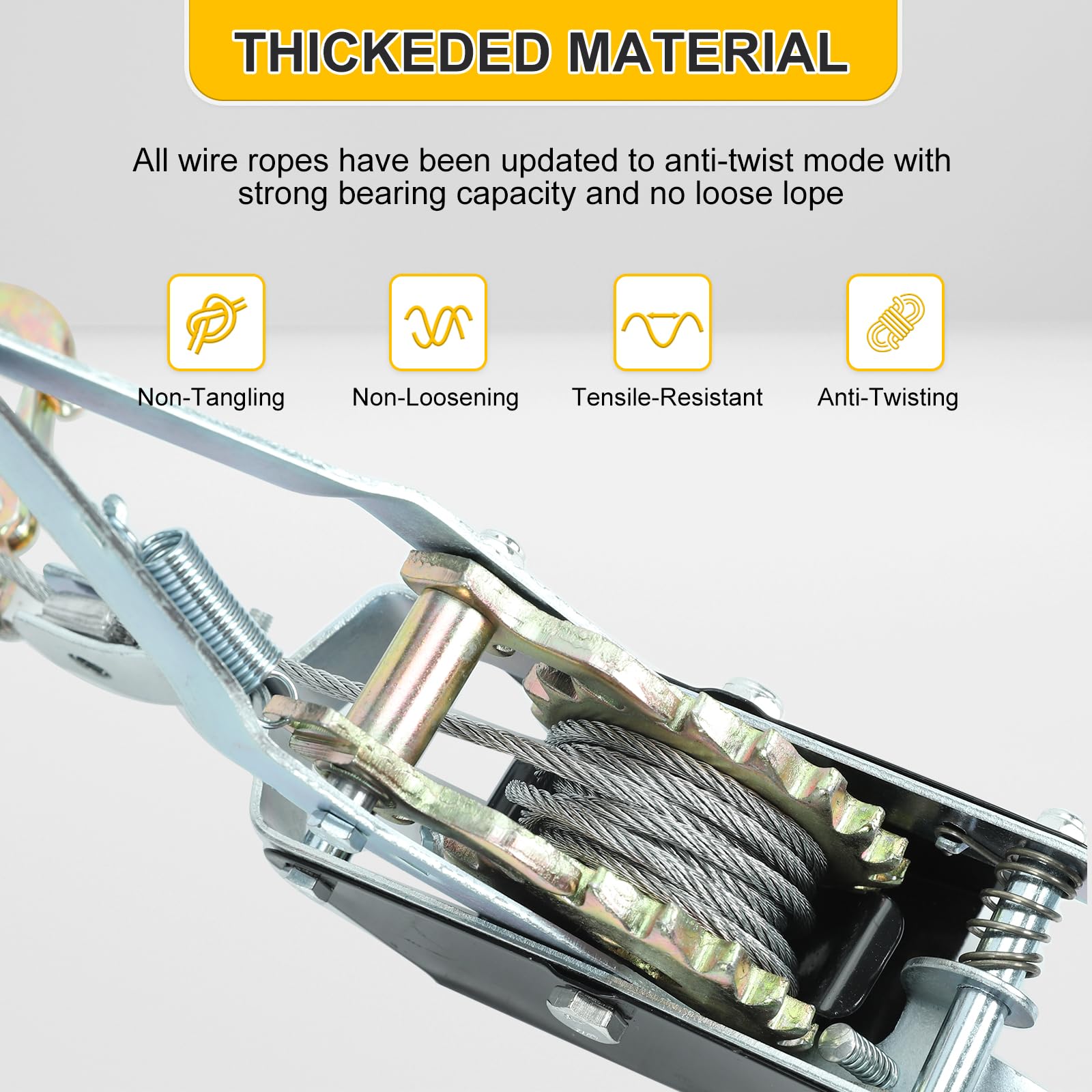 Snapklik.com : 1 Ton Dual Gear Power Puller,Heavy Duty 2 Hook Steel ...