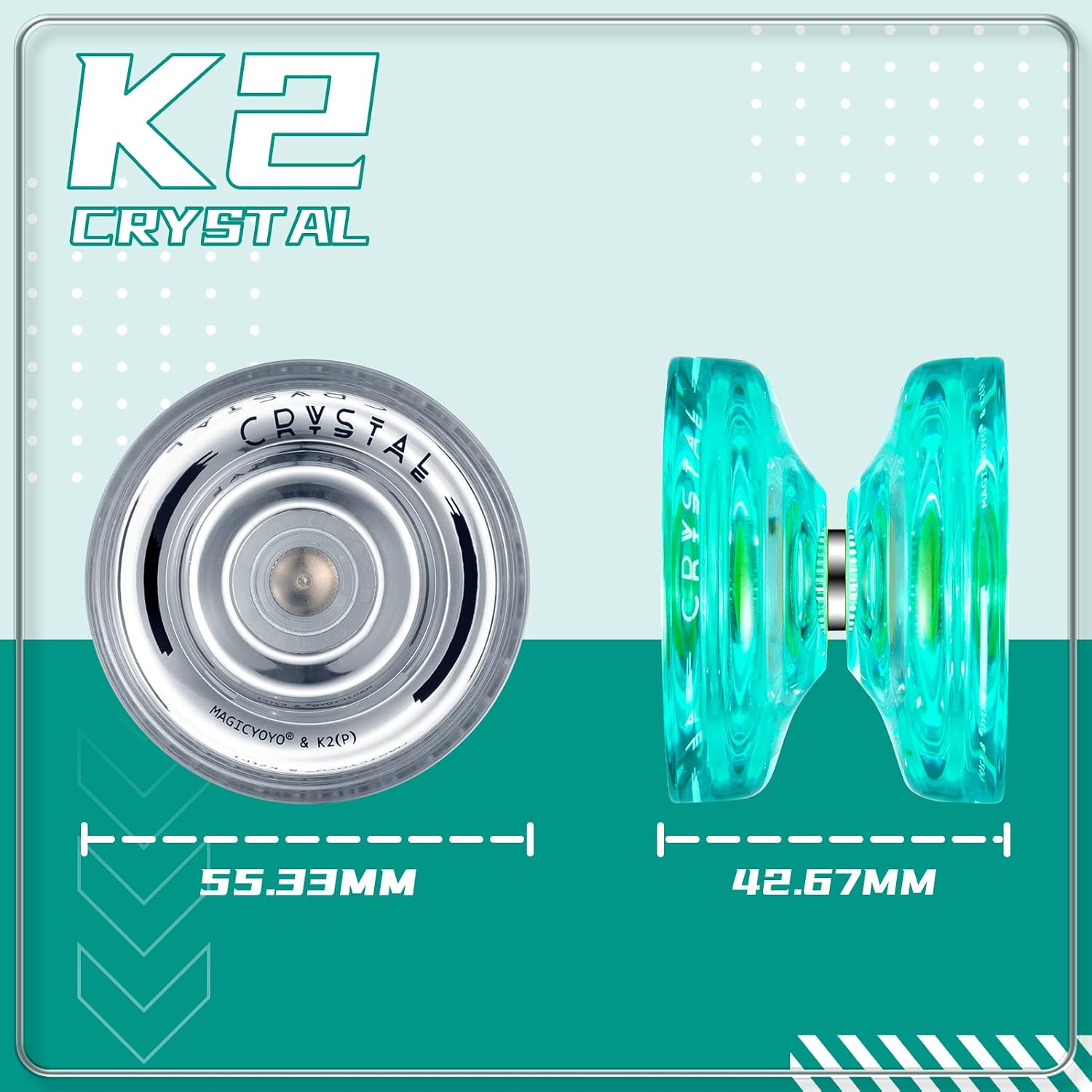 MAGICYOYO K2 Crystal Yoyo Responsive Yoyo for Kids , 2 Pack ...
