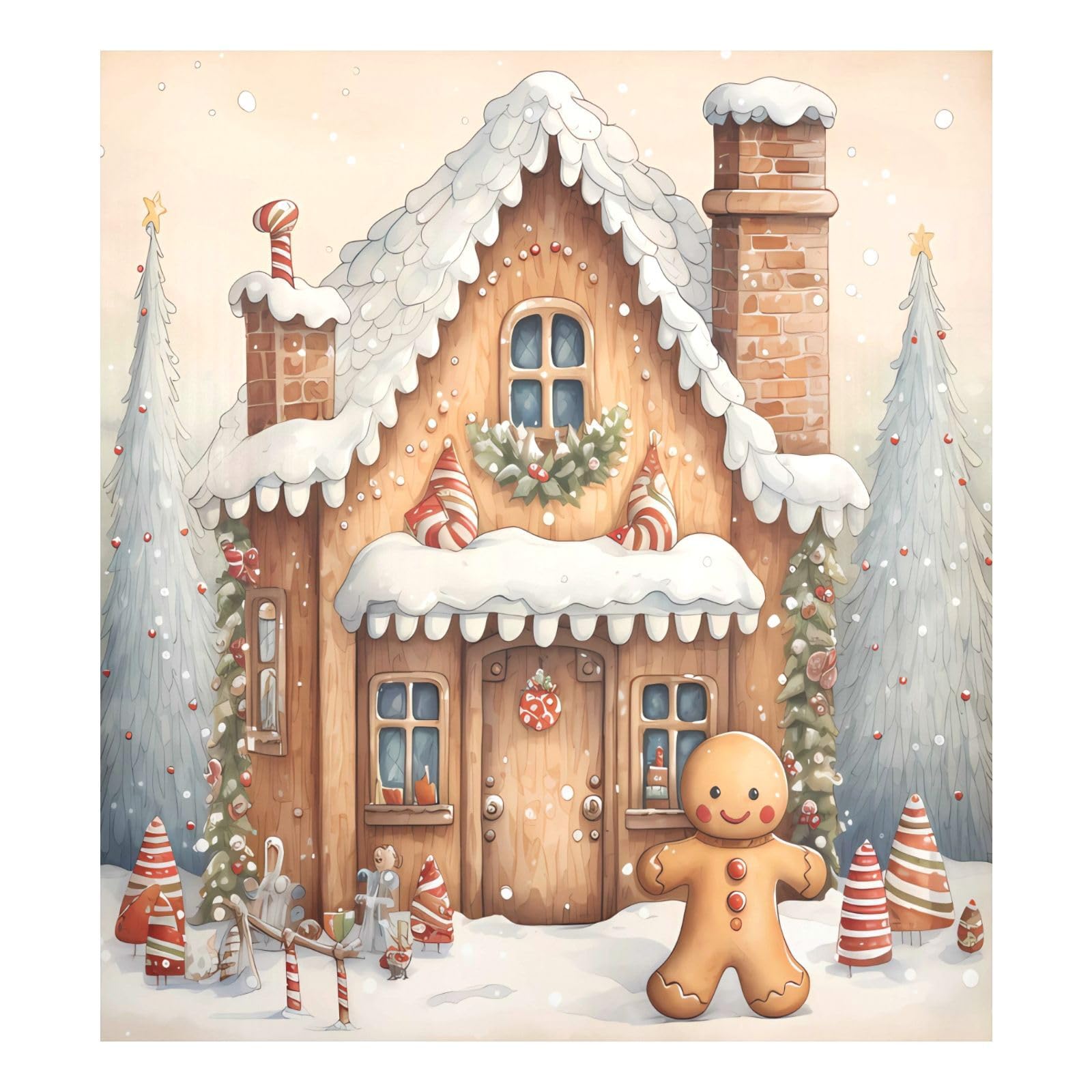 Amazon.com: ALAZA Christmas Gingerbread Castle Dishwasher Magnet Cover ...