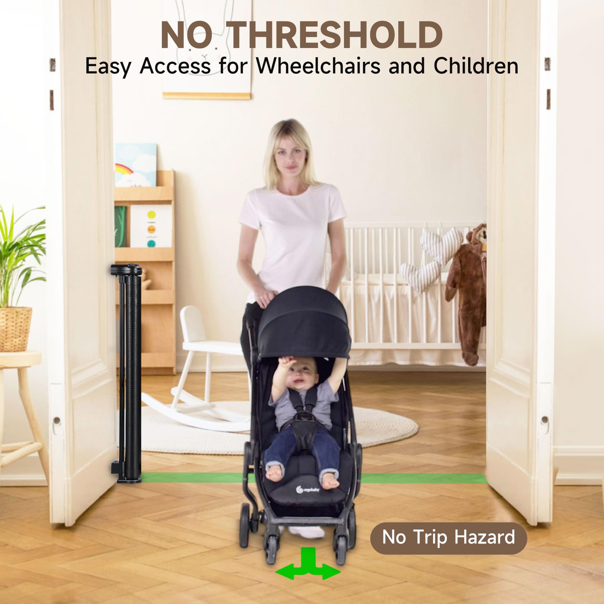 Snapklik.com : 100 Inch Retractable Baby Gates, Extra Wide Baby Gates ...
