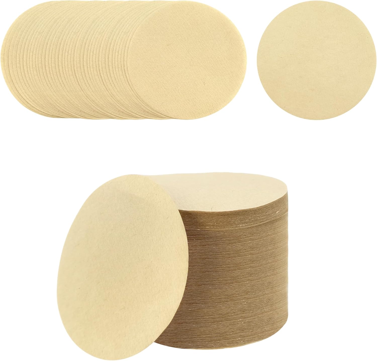 Amazon.com: Cretty-Meet 300 Pack Unbleached Replacement Natural Paper ...