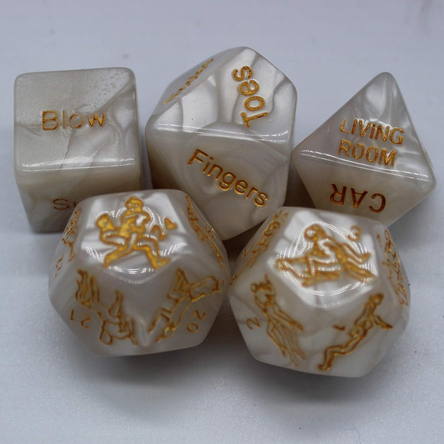 AmaMary Juego de dados sexuales de 5 piezas para parejas traviesas, juego de dados para adultos ...