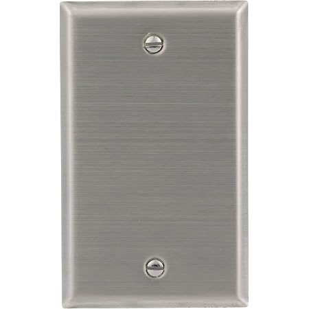 EATON Wiring 93401 Standard Size Stainless Steel 1-Gang Decorator ...