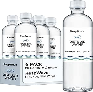 Amazon.com: 20 oz 6-Pack Distilled Water for CPAP Machines | Made in USA | Use with ResMed and ...