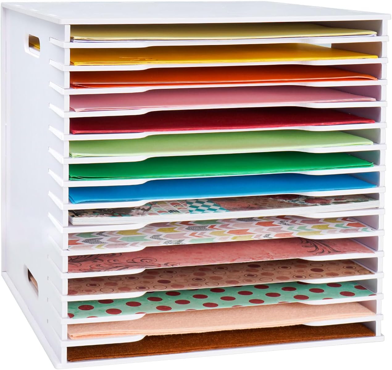 Amazon.com : SANFURNEY Scrapbook Paper Organizer for Sizes 12" x 12 ...