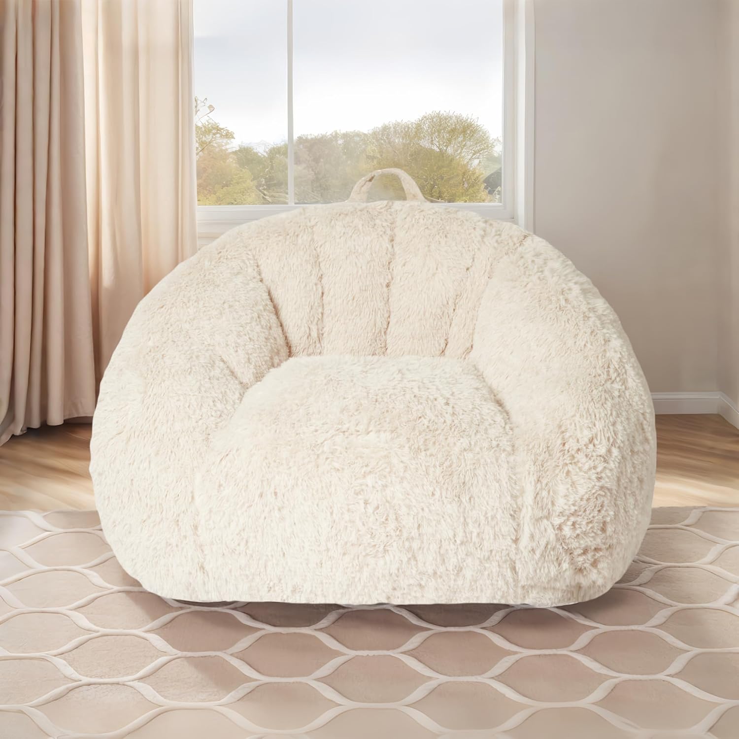 Amazon.com: CangLong Ergonomic Bean Chair with Armrests - 47" Memory ...
