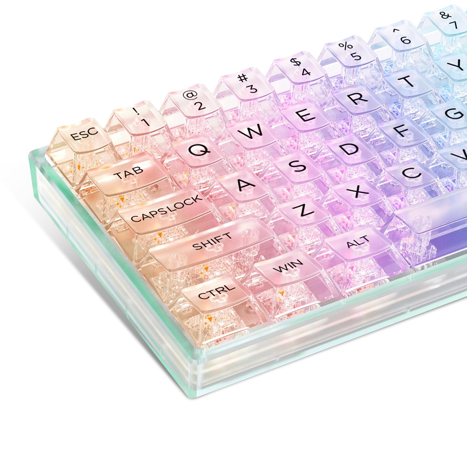Buy dagaladooCrystal Clear keycaps,White Ceramic Transparent keycaps 75 ...
