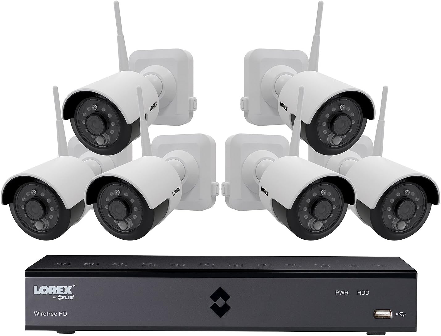 Amazon.com : Lorex 6-Channel Wire-Free Security System 6 1080p HD ...
