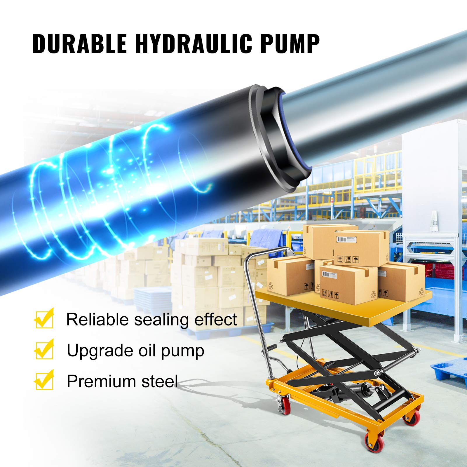 VEVOR Hydraulic Lift Table Cart 770lbs Capacity Hydraulic Scissor Cart vevor-hydraulic-lift-table-cart-770lbs-capacity-hydraulic-scissor-cart