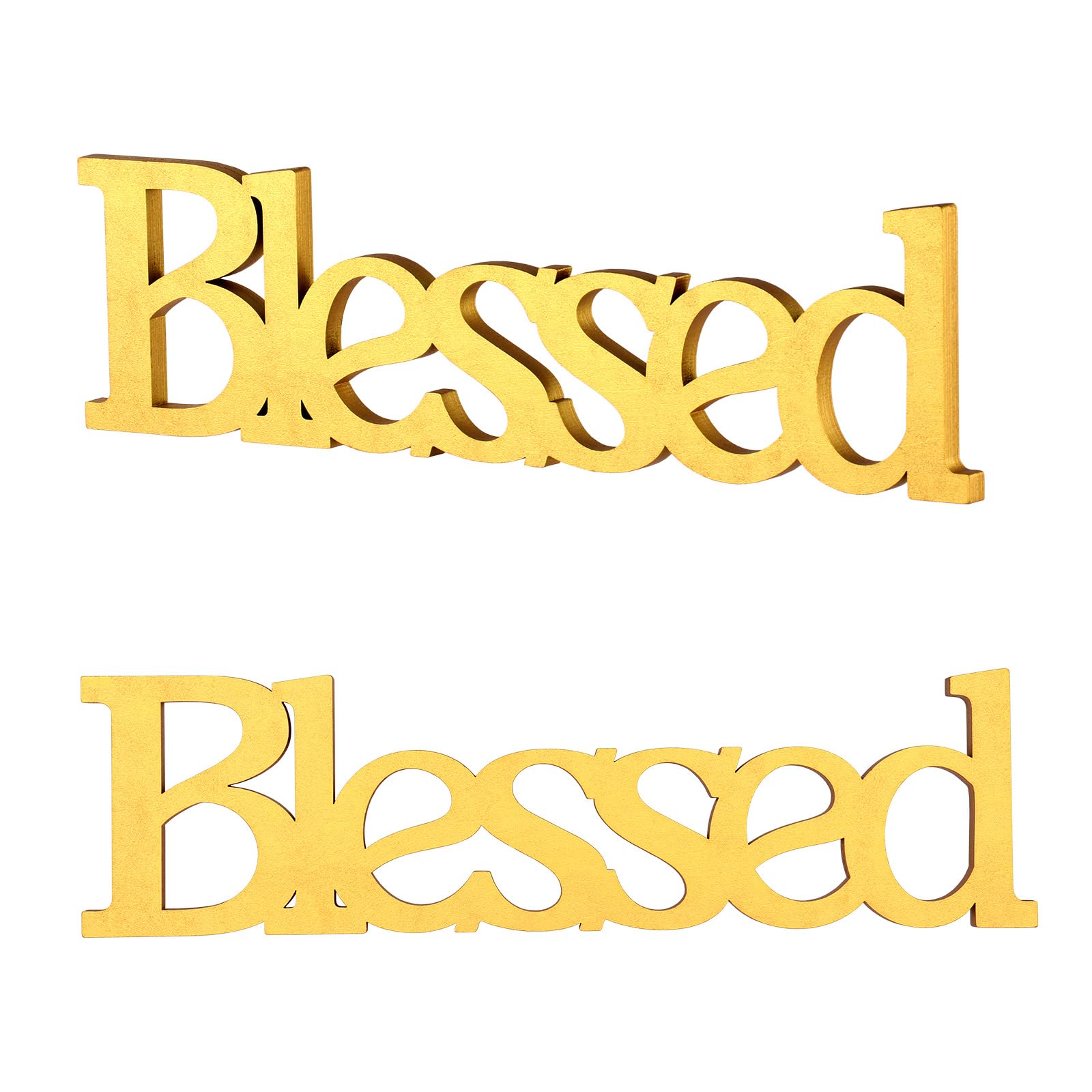 Amazon.com: Bnesi Blessed Sign Decor Blessed Letter Table Sign ...
