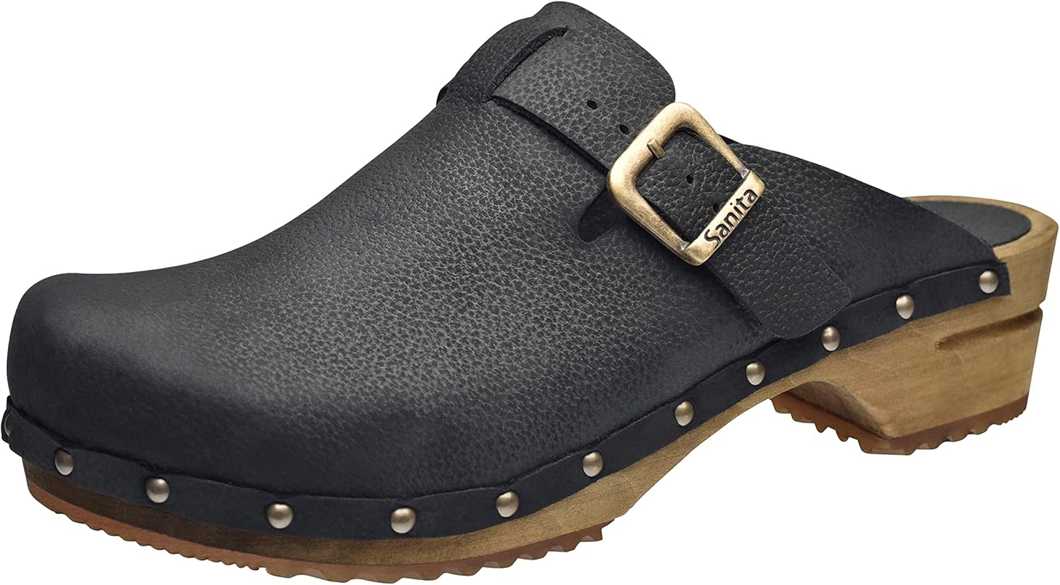 Sanita Hartwig Mule Clog | Original Handmade Wooden Leather Clog for ...