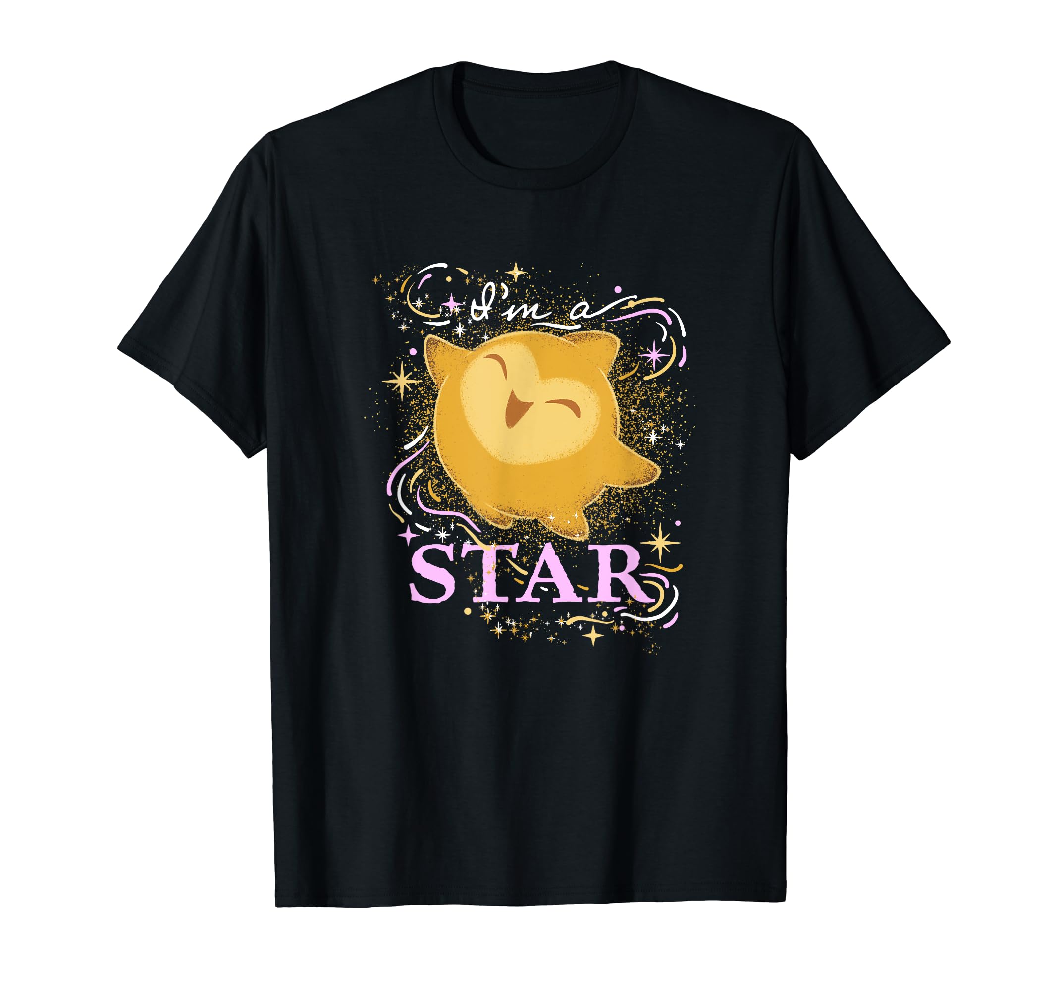 Amazon.com: Disney Wish I'm A Star Cosmic Sparkle Portrait Pink Logo T ...