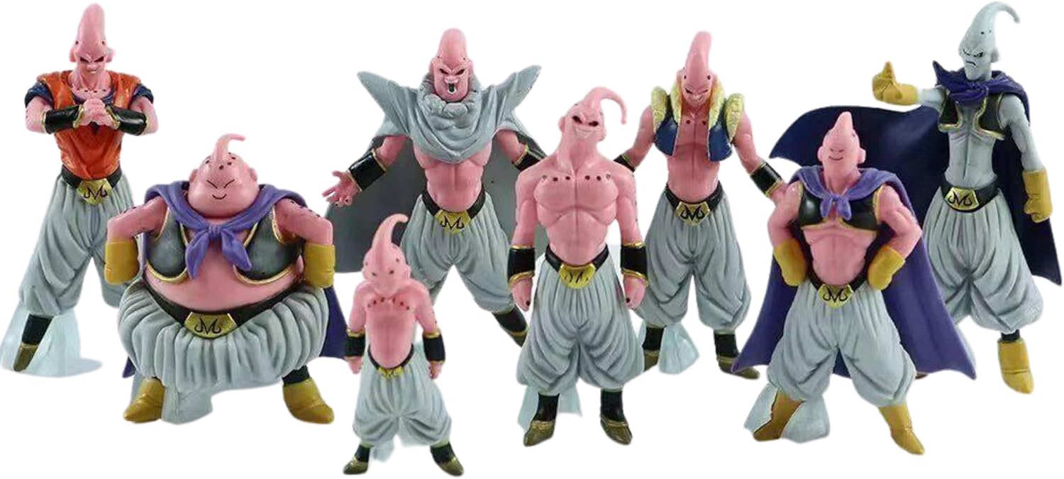 Amazon.com: Majin Buu | 2.8-4.3 Inch - 8 Piece Set | DBZ Anime Action ...