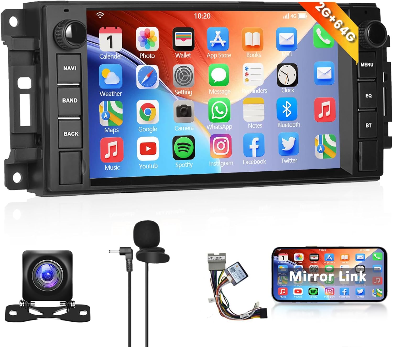 Amazon.com: METEESER 【2+64G】 Android Car Stereo for Jeep Wrangler ...