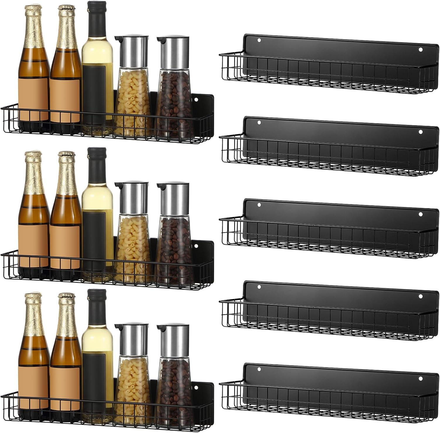 Amazon.com: Suzile 8 Pcs Magnetic Spice Rack for Refrigerator Side ...