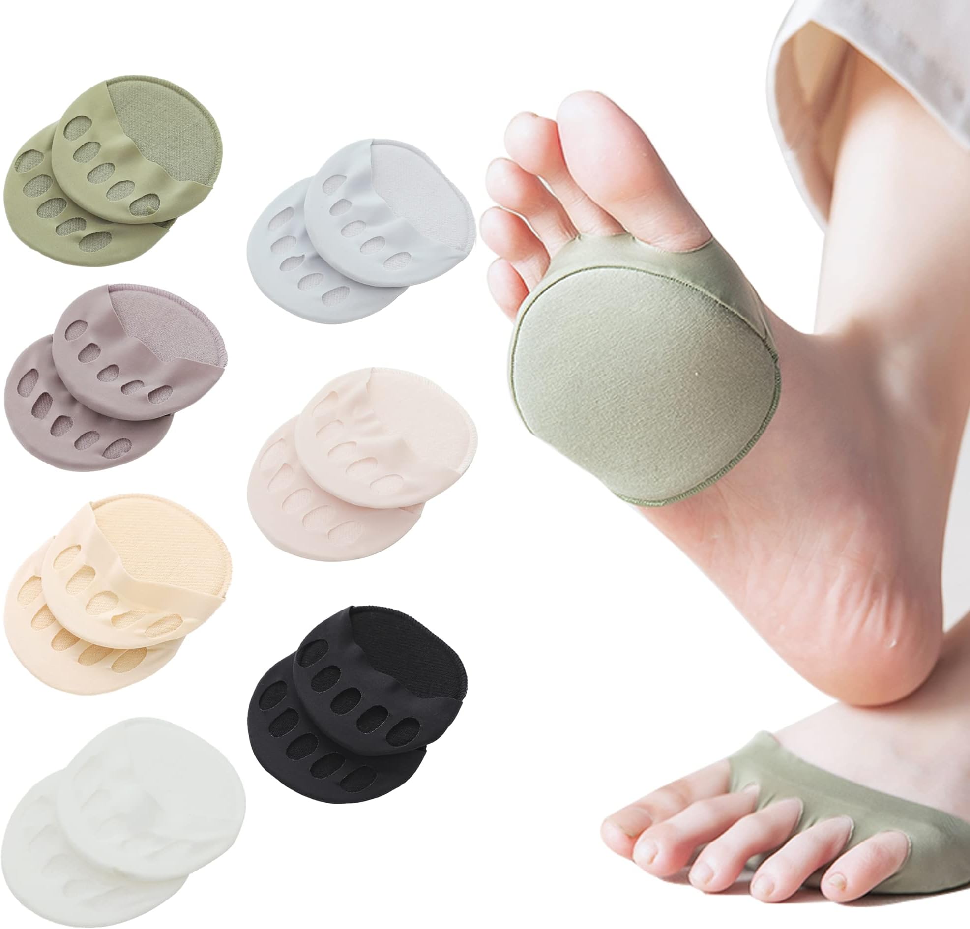 Amazon.com: Keroius Ball of Foot Cushions, 4 Pairs Honeycomb Fabric ...