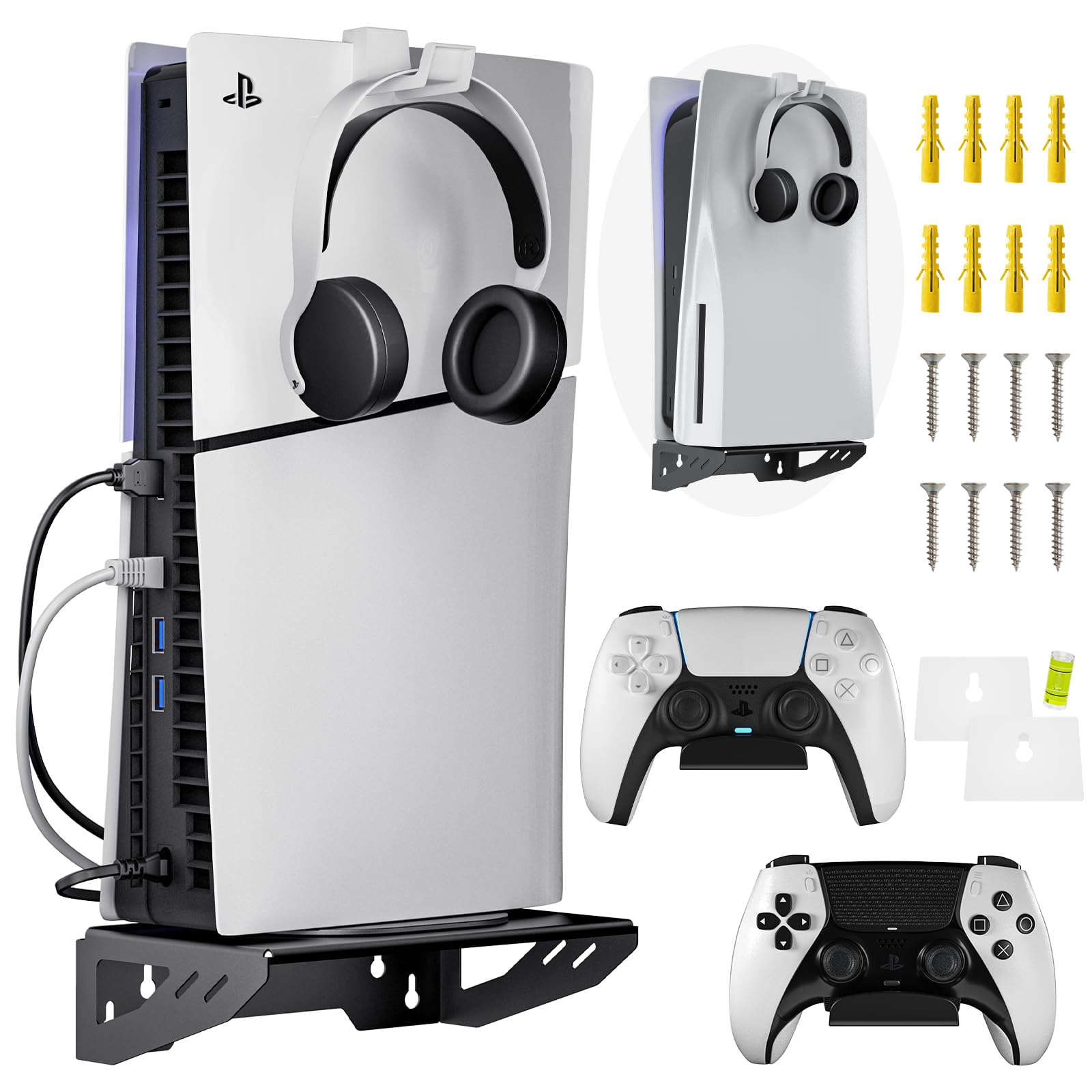 Amazon.com: Allnice PS5 Silm Wall Mount PlayStation 5 Wall Mount Kit ...