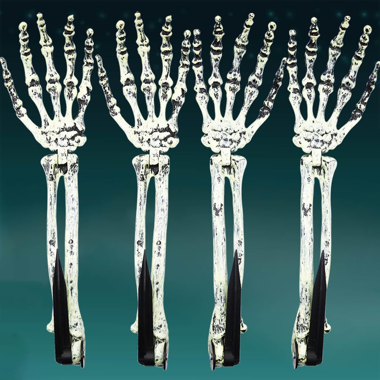 Amazon.com: Eyglajdd 4 Pack Skeleton Stakes Halloween Decorations Skull ...