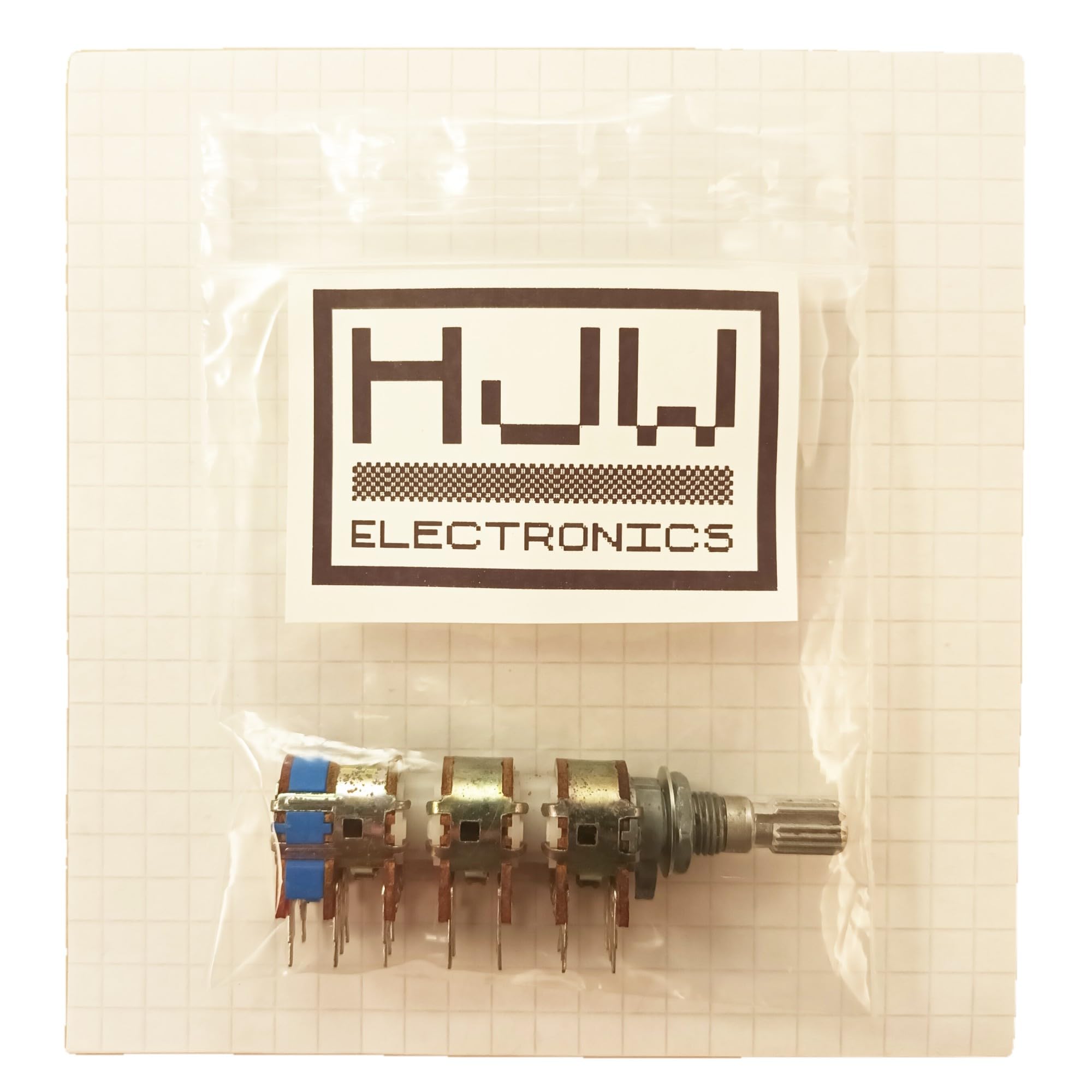6 Gang Linear Potentiometer 12mm Body Splined Shaft With On-Off Switch ...