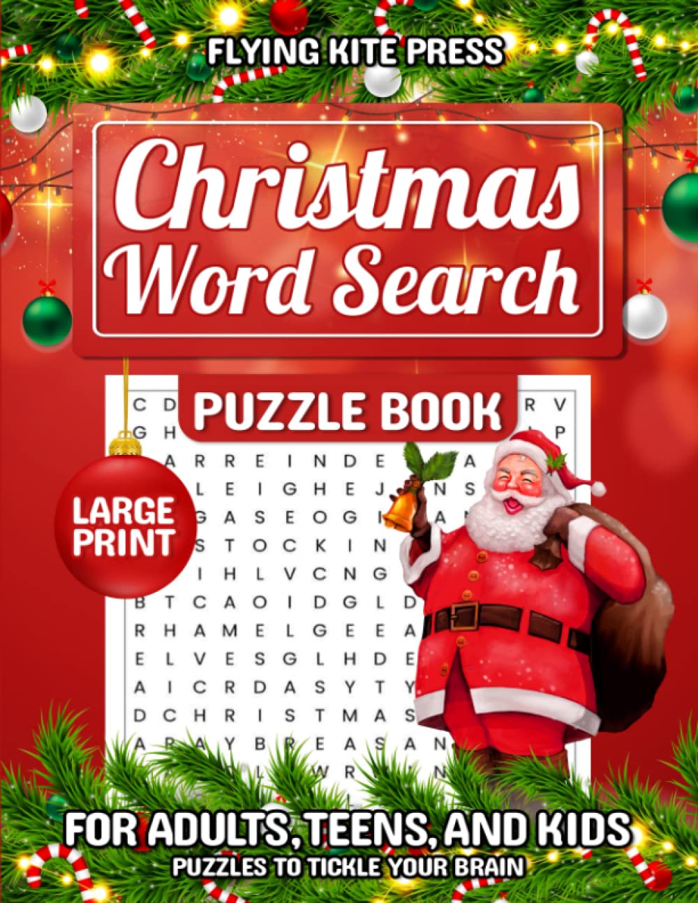 Christmas Word Search Puzzle Book: Large Print Themed Activity Book for ...