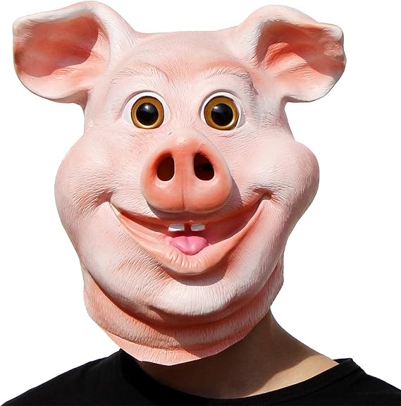 Amazon.com: PartyHop - Happy Pig Mask : Toys & Games