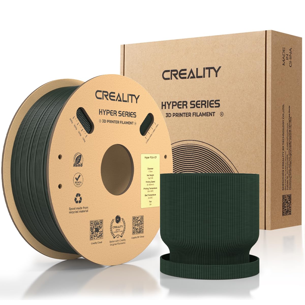 Amazon.com: Creality Carbon Fiber Filament, Hyper PLA-CF Filament, 3D ...