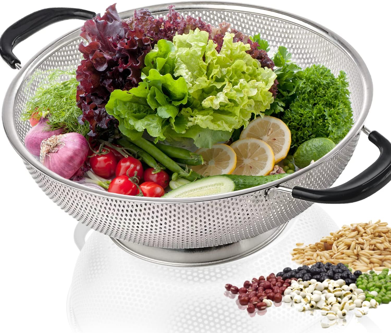 Amazon.com: YBM HOME Colander Stainless Steel Set with Heavy Duty ...
