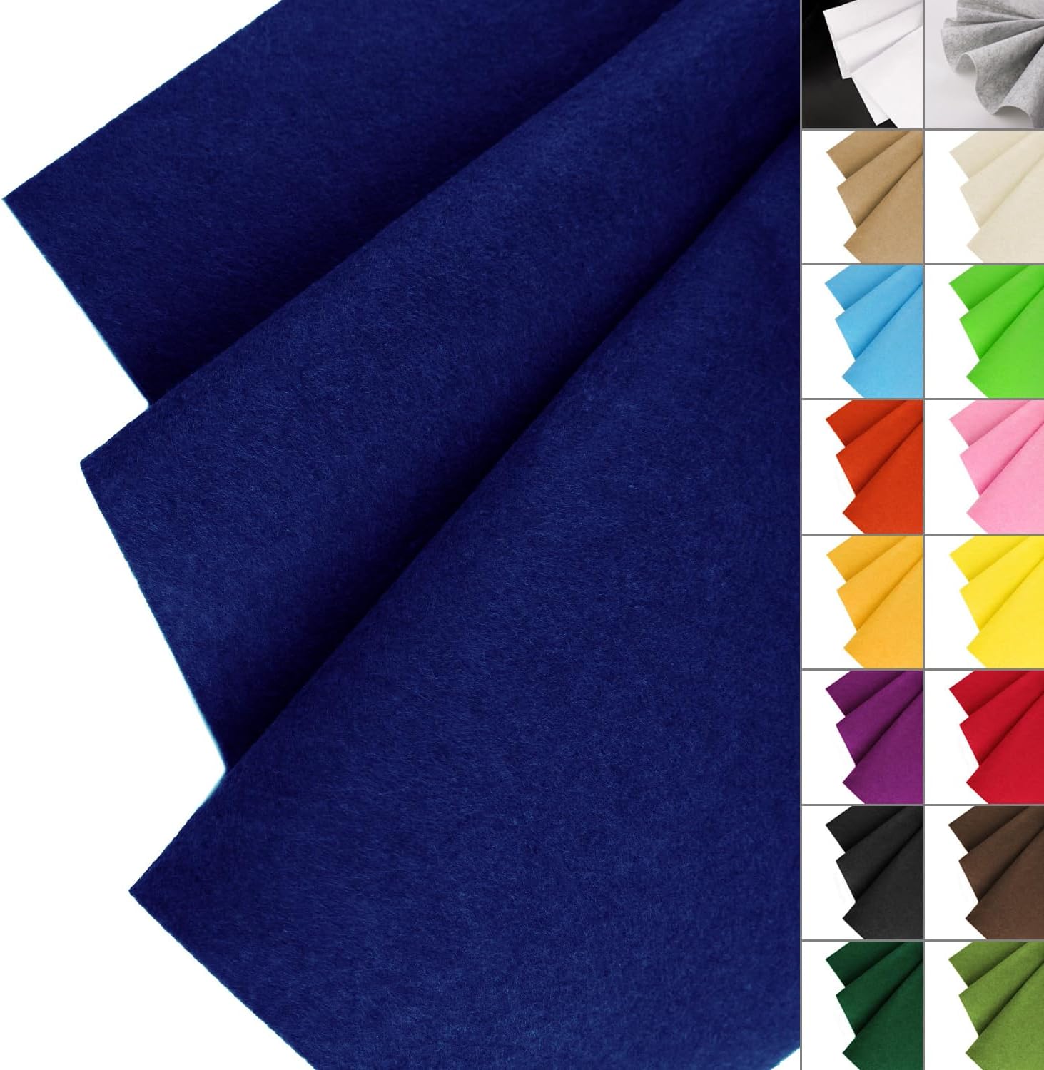 Amazon.com: Royal Blue Felt Fabric 36" x 36" (1 Square Yard), Stiff 1 ...