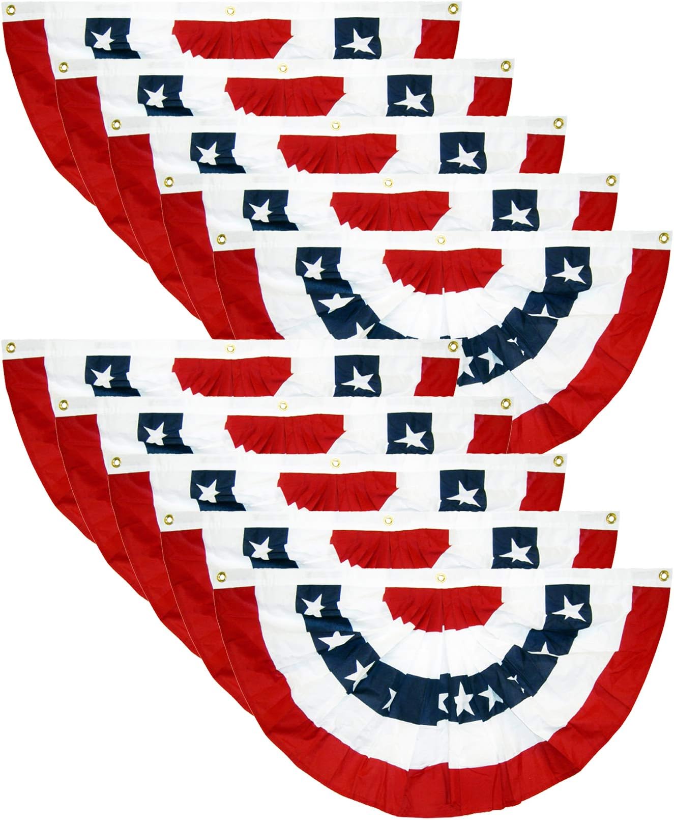 Amazon.com : USA Pleated Fan Flag American US Bunting Flag Patriotic ...