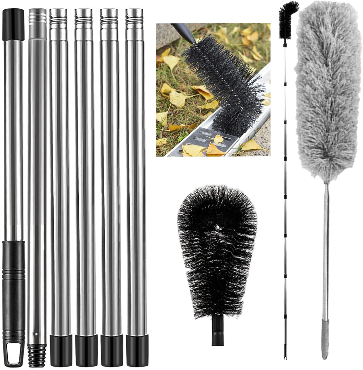 Gutter Cleaning Tools - Roofing Tool Guard Cleaner Tool with 9.2ft ...