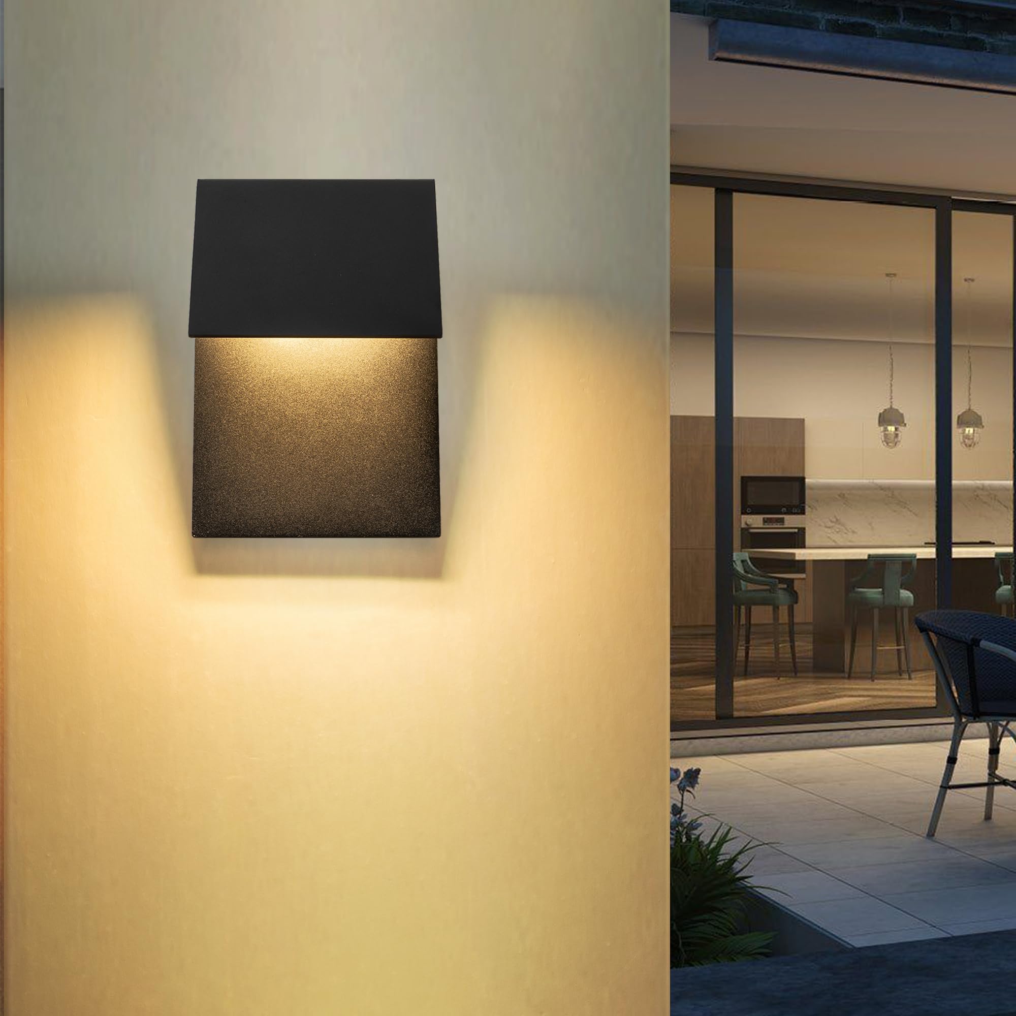 OUPAVOCS Outdoor Wall Lights Fixture, 11” LED Modern Wall Sconce, 12w ...