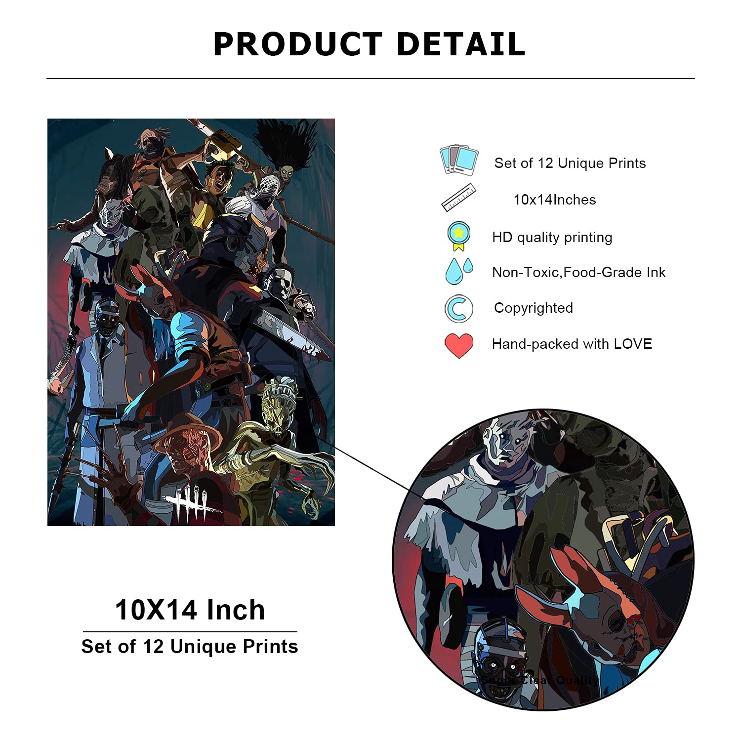 Buy Dead By Daylight Poster Set of 12 PCS HD Pictures Print Photos Dead ...