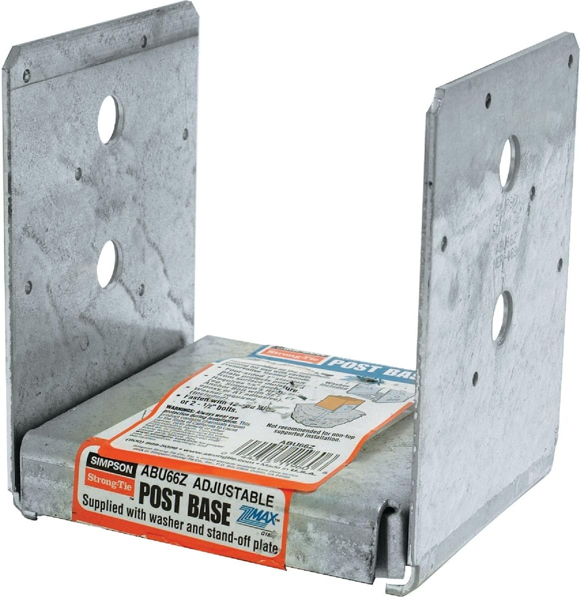 Amazon.com: Simpson Strong-Tie ABU66Z ABU ZMAX Galvanized Adjustable ...