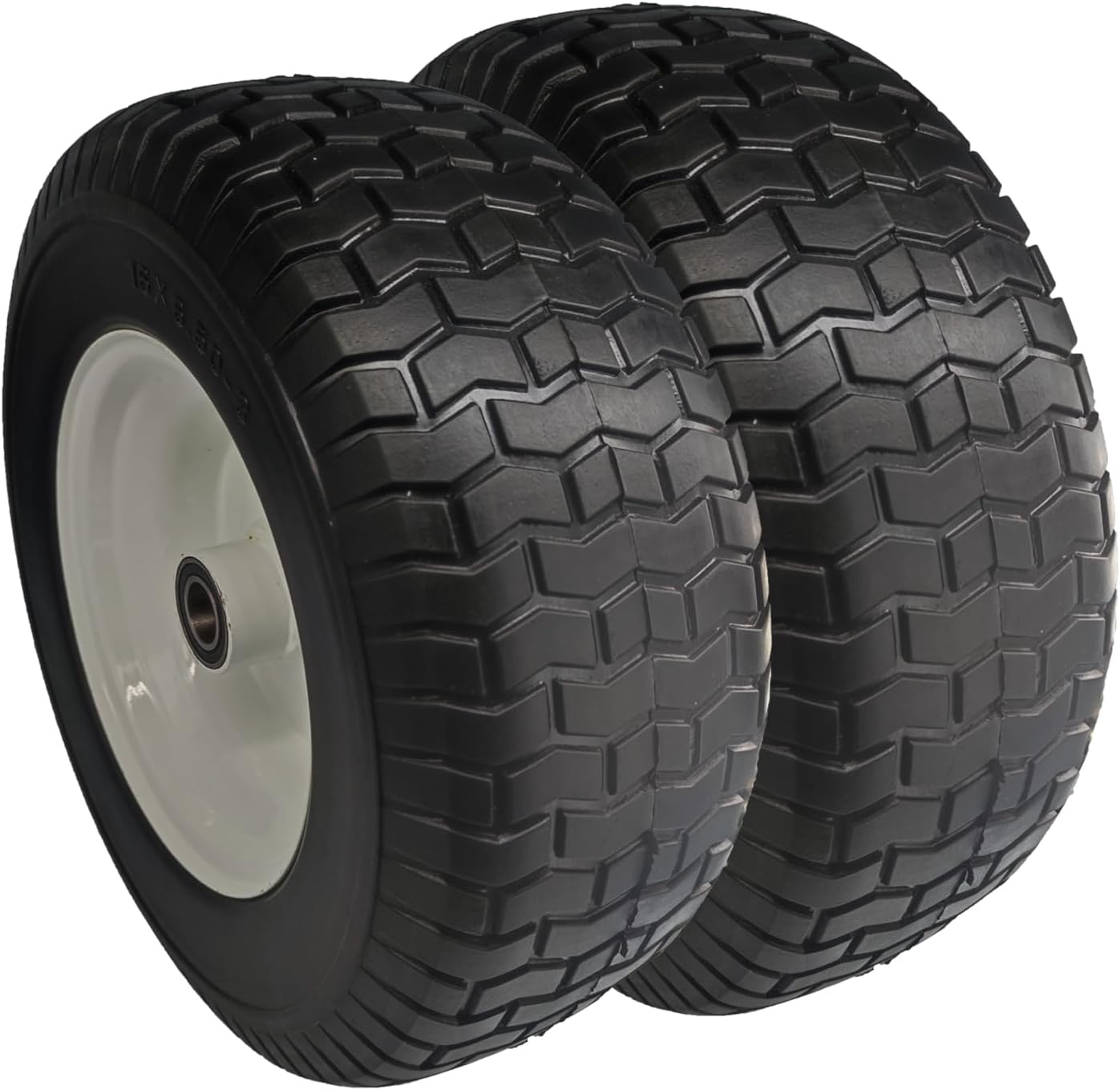 Amazon.com: Flat Free Tires 16x6.50-8 with 1 inch Bearings, 3" Hub 16 ...