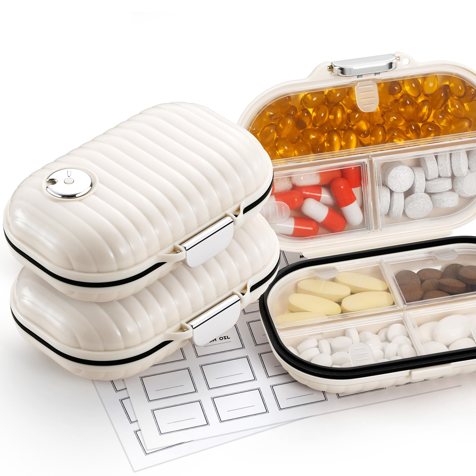 Amazon.com: [2 Pack] Zannaki Pill Case Portable Small Weekly Travel ...