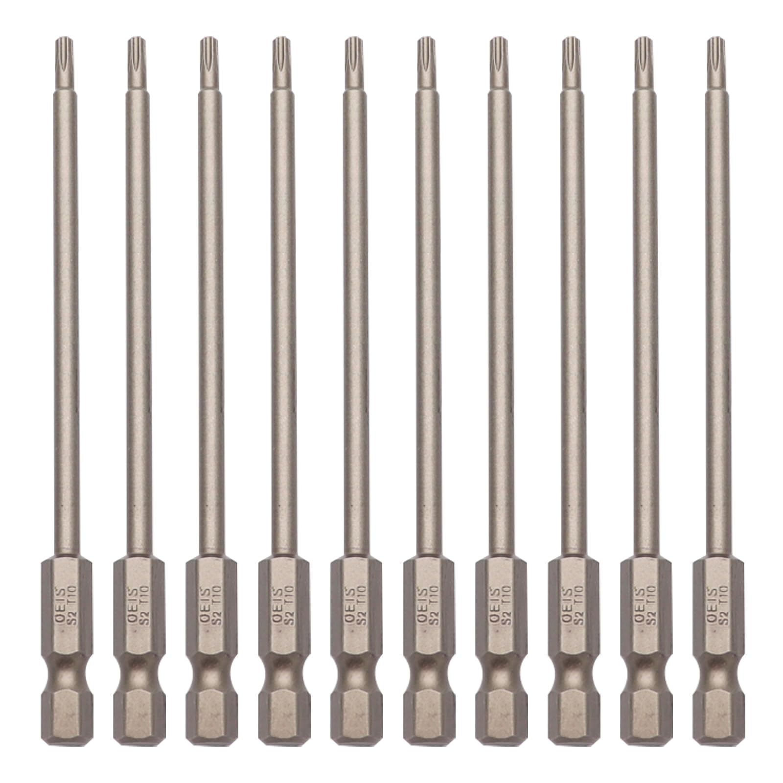 Sipery T10 security torx bits tamper proof 10Pcs, 100mm / 4inch 1/4inch ...