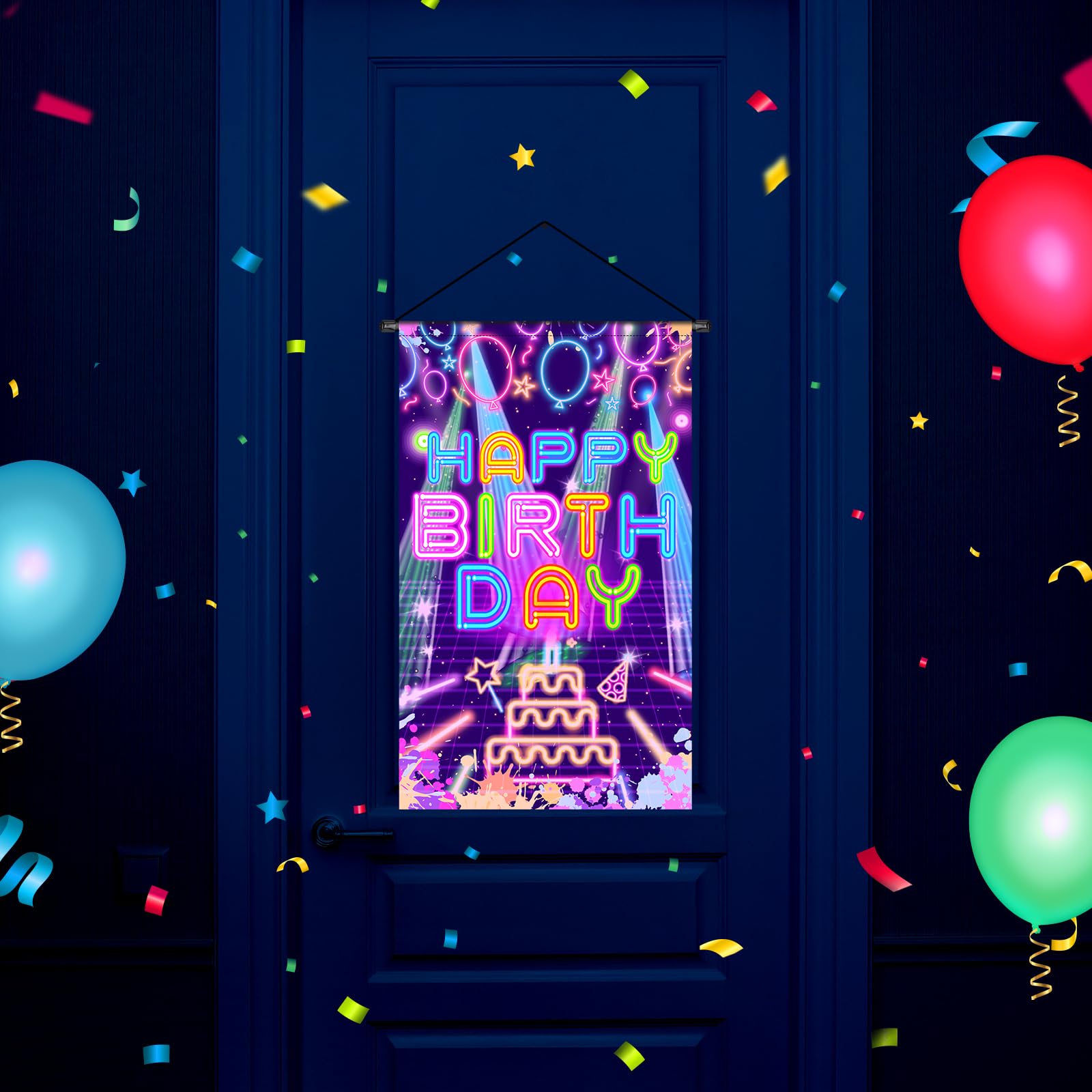 Amazon.com: Glow Neon Birthday Sign Decorations Glow in The Dark ...