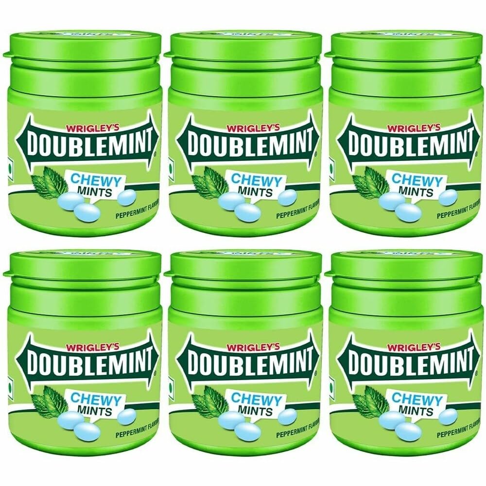 Doublemint Chewy Mint Pot | Peppermint Flavour Chewing Gum | Mint Gums ...