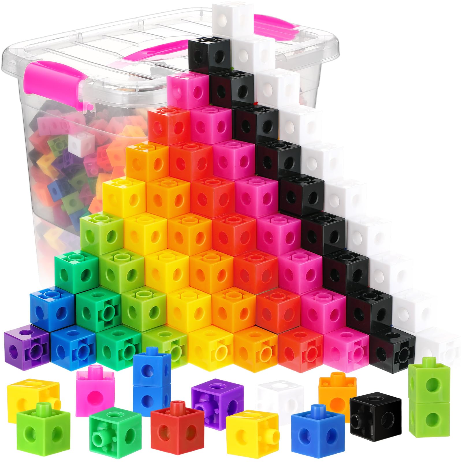 Amazon.com: Jenaai 200 Pcs Math Cubes Counting Blocks Linking ...