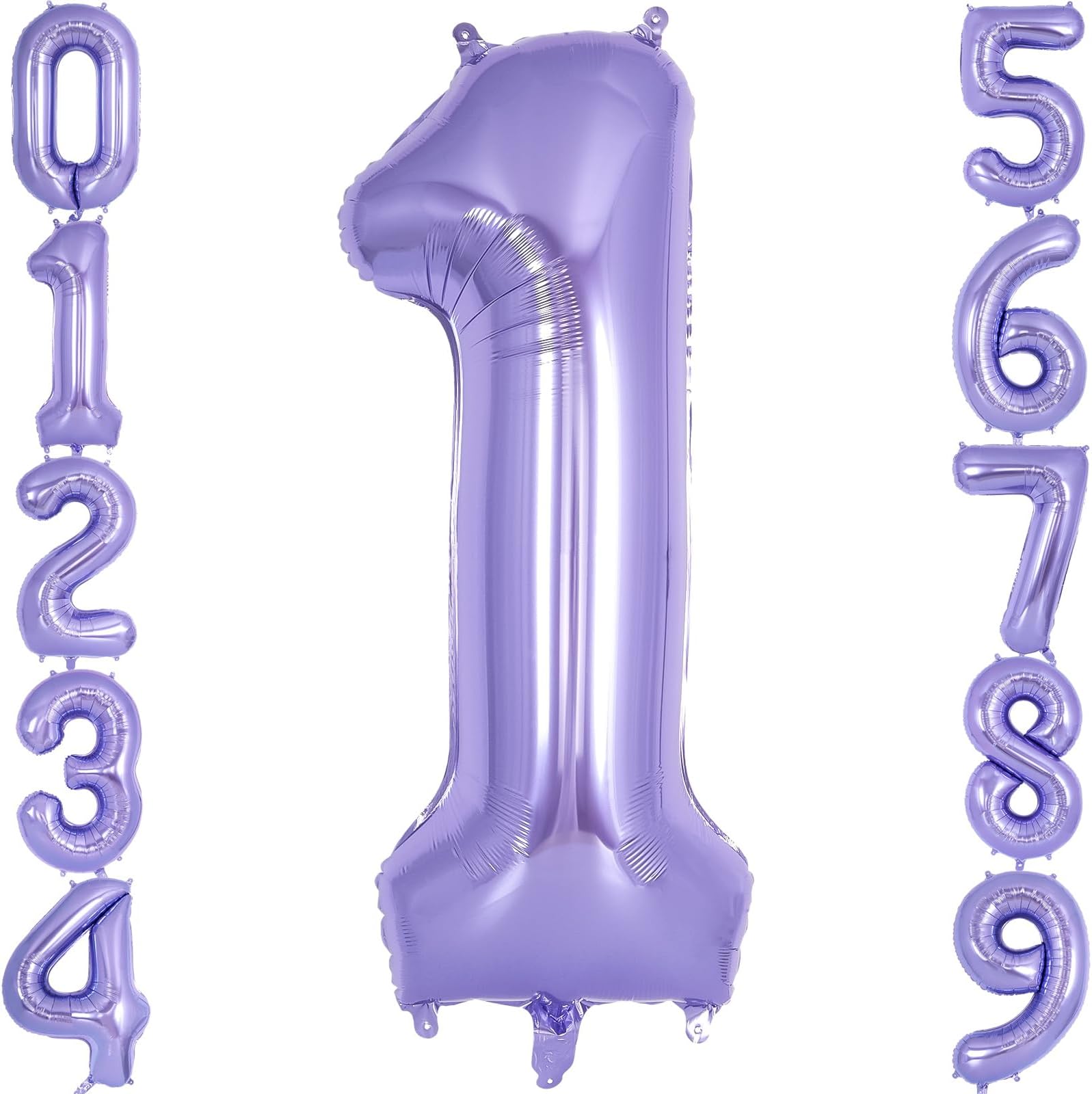 Amazon.com: 40 Inch Jumbo Purple Number 1 Balloon Giant Balloons Prom ...