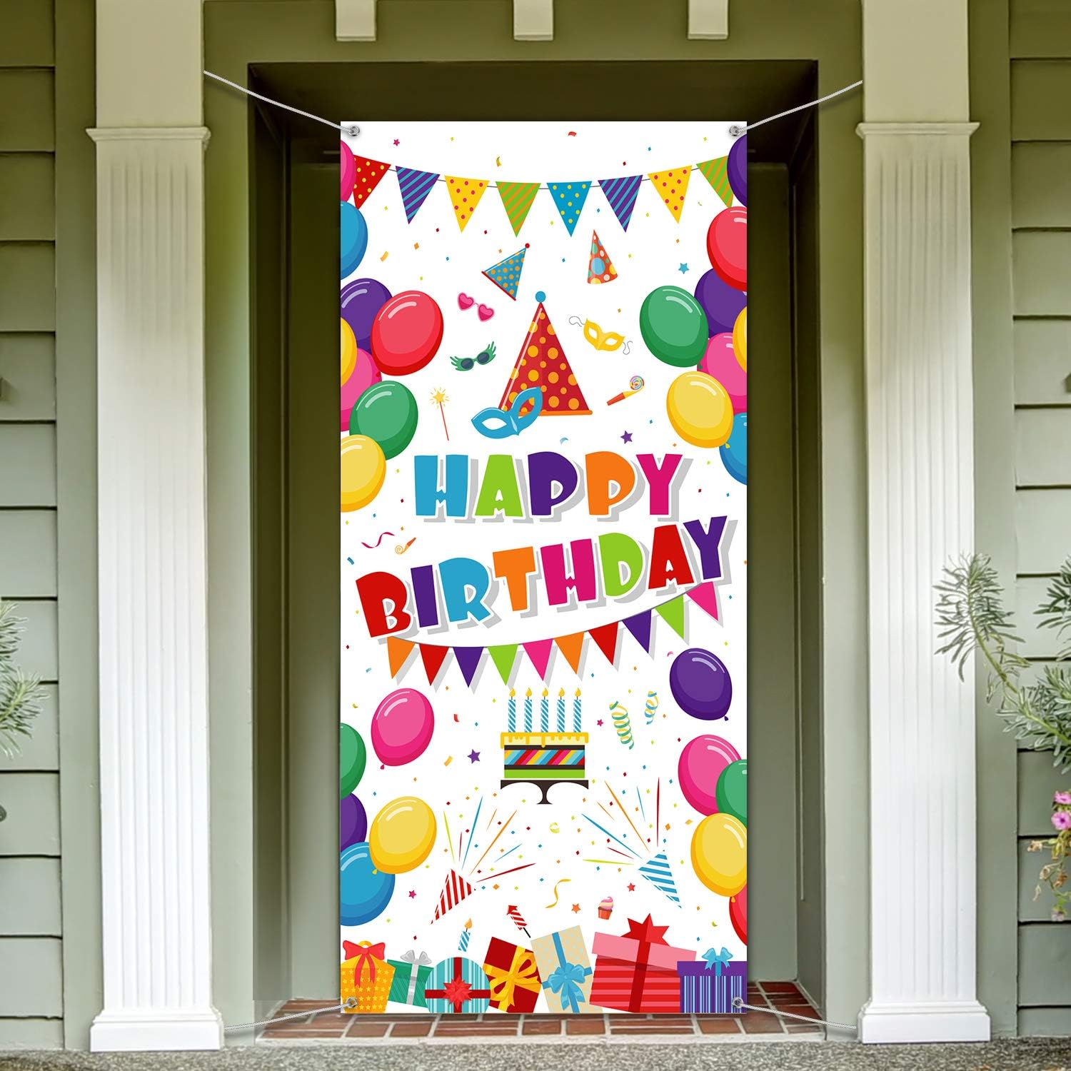 Amazon.com: Kids Birthday Party Decorations, Colorful Balloons Present ...