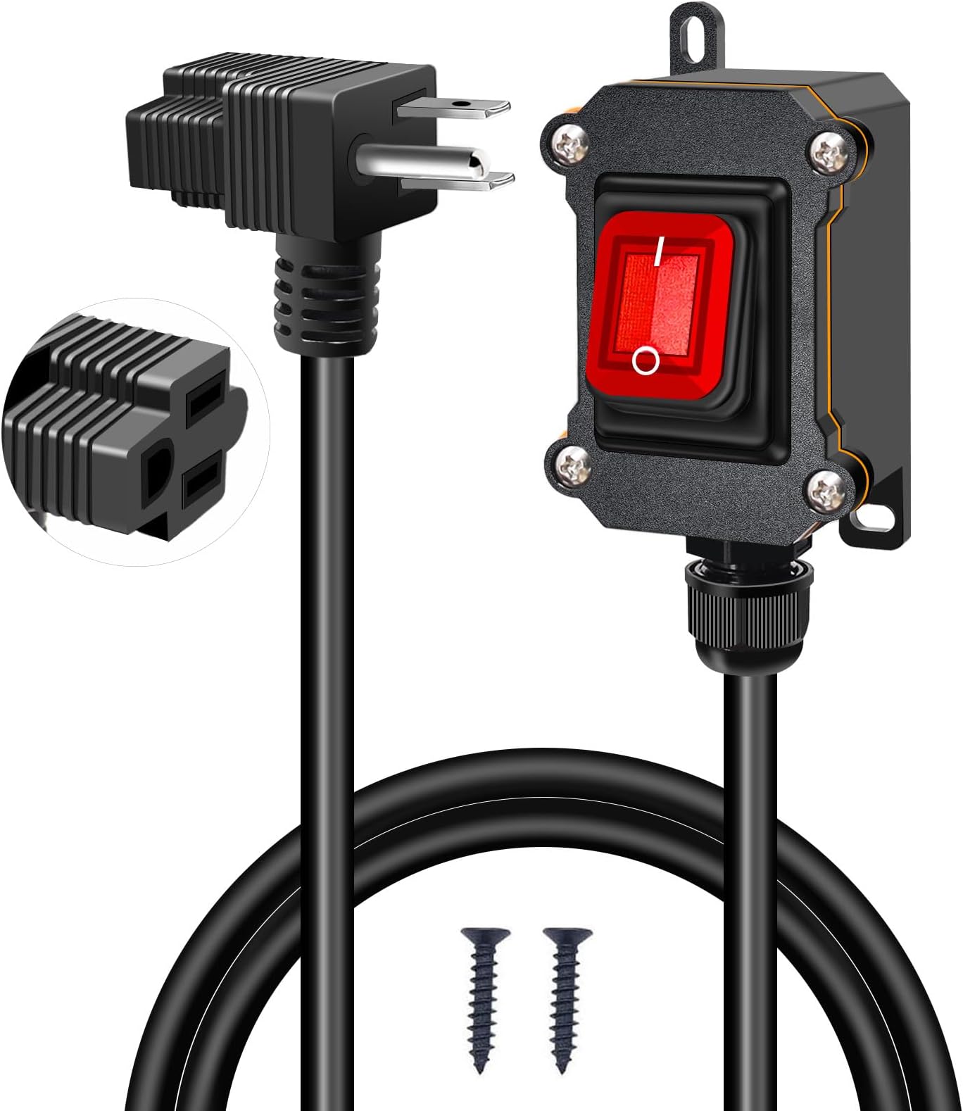 Amazon.com: weideer Extension Cord with Switch On/Off,IP67 Waterproof ...