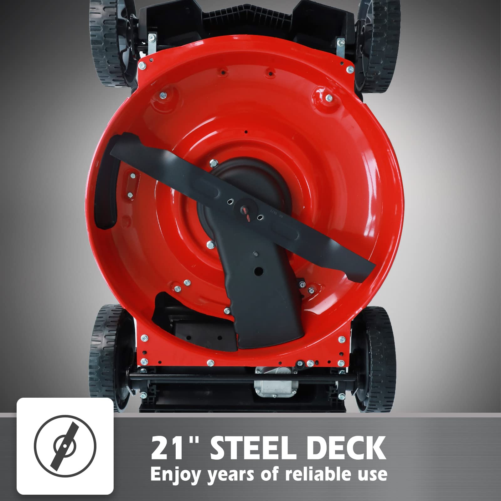 Snapklik.com : Push Gas Lawn Mower 21-Inch 144cc Engine 2-in-1 Mulching Side Discharge DB2321 ...