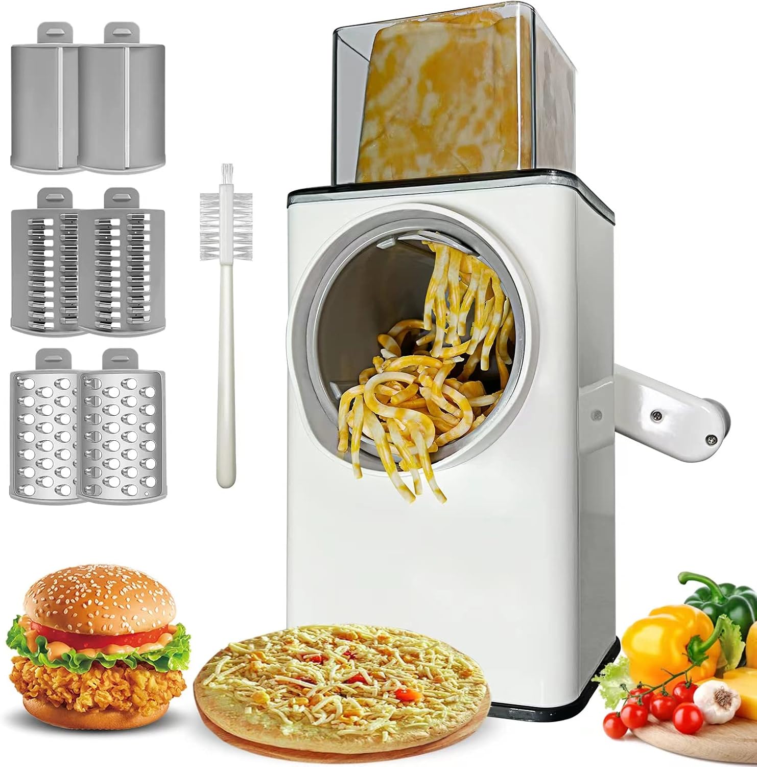 Amazon.com: New Upgraded Rotary Cheese Grater-Cheese Grater 2.0 ...