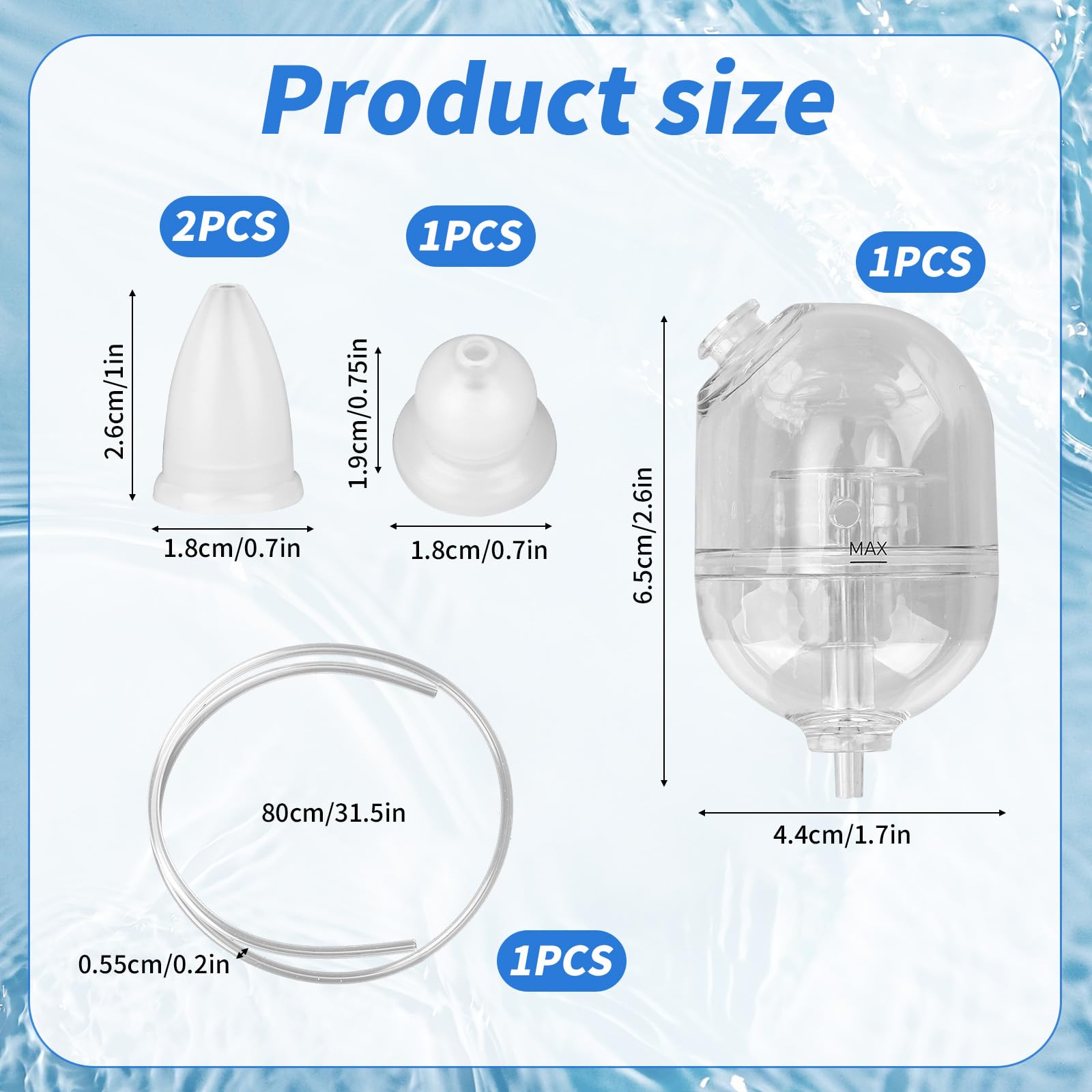 Snapklik.com : BOXOB Nasal Aspirator Replacement Set, Nose Sucker Straw ...