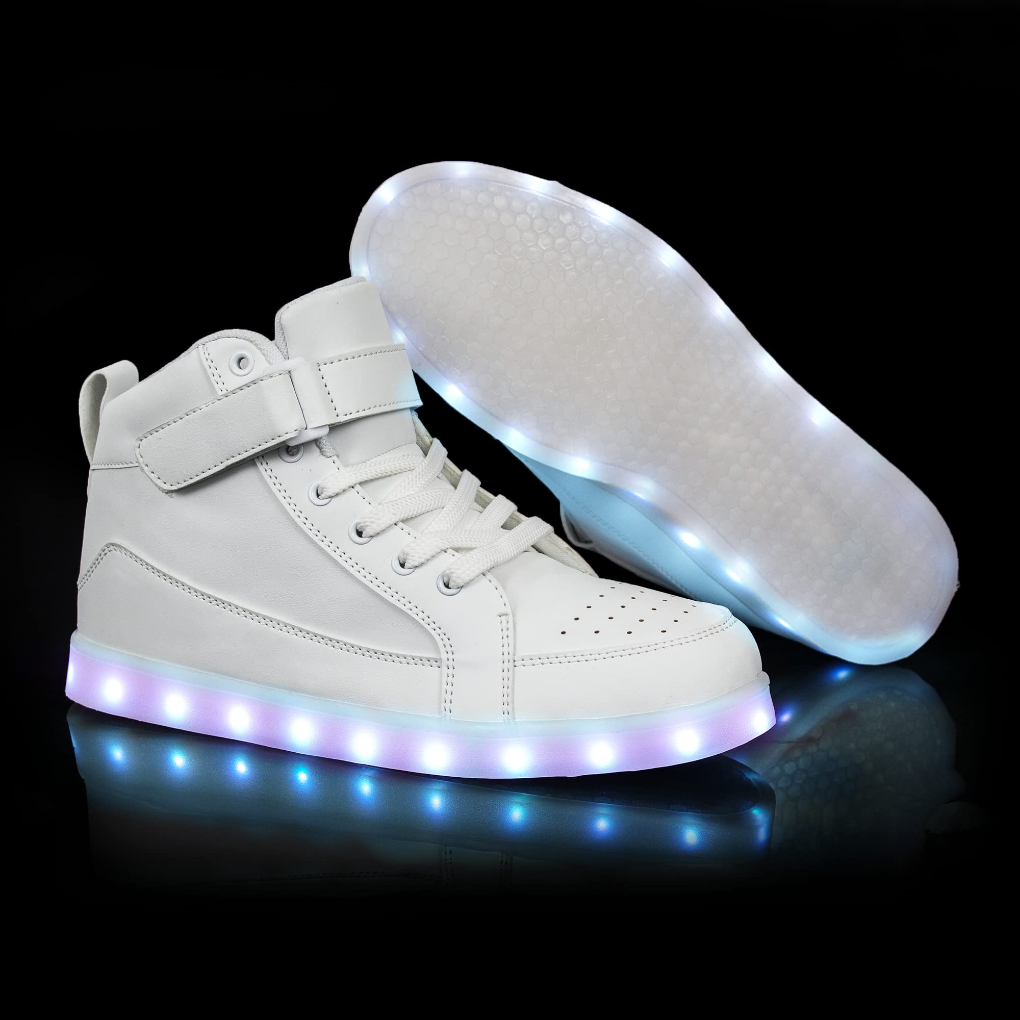 Snapklik.com : LED Light Up Shoes For Men USB Recharging High Top ...