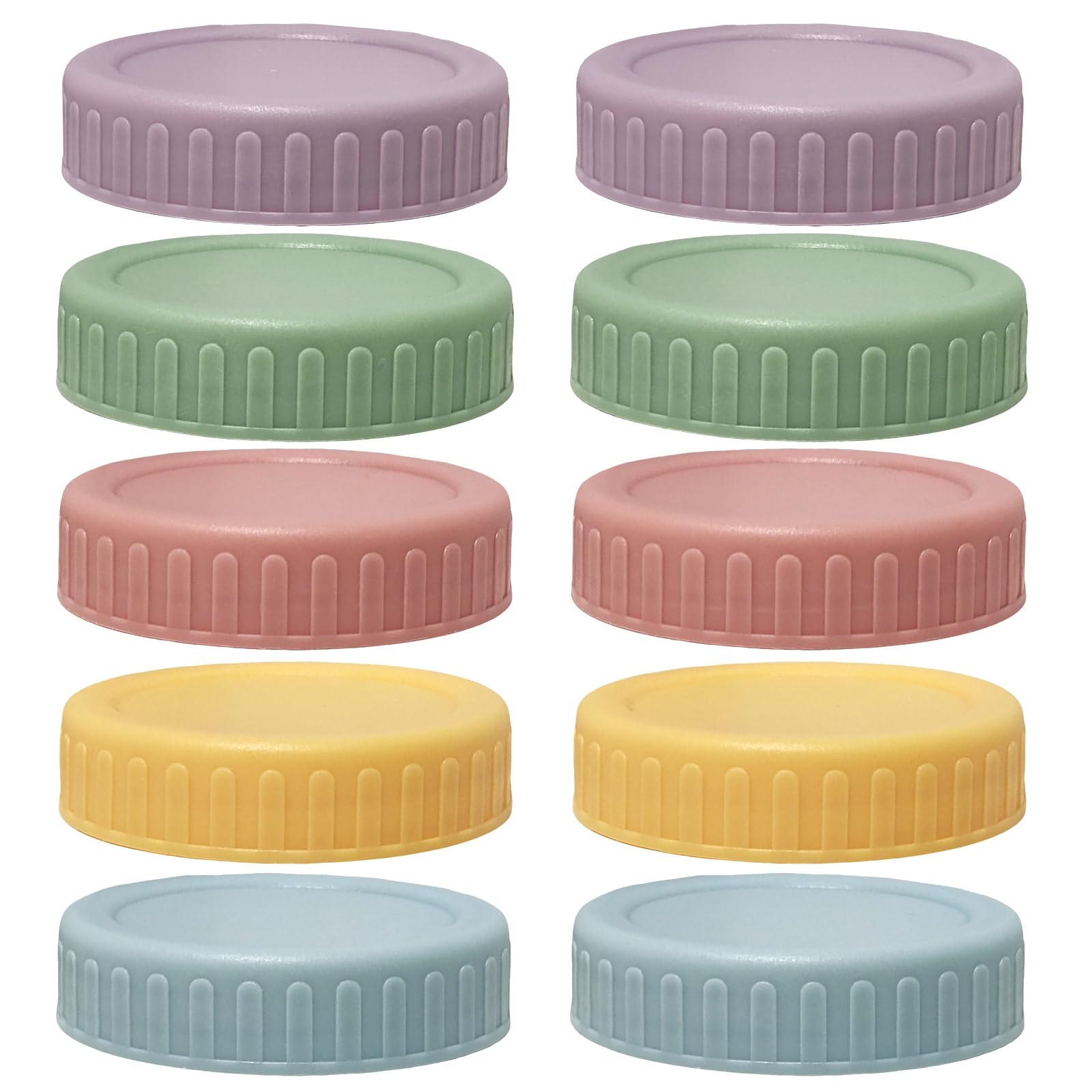 Amazon.com: 10 Plastic Mason Jar Lids, Colored Mason Jar Lids, 70mm ...