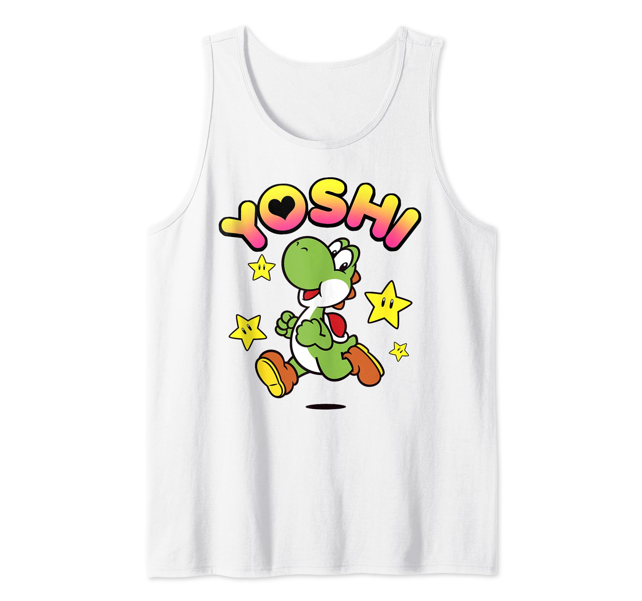 Amazon.com: Nintendo Super Mario Yoshi Star Power Spirit Tank Top ...