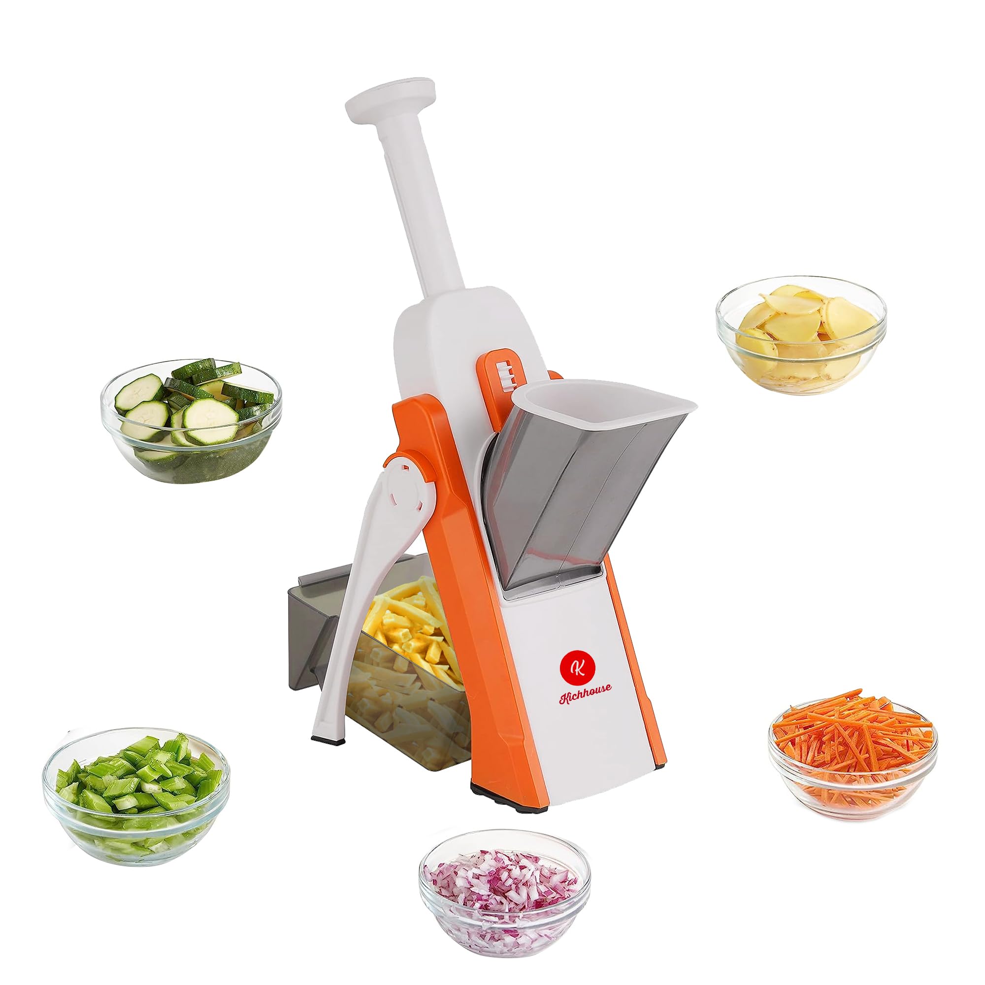 Amazon.com: kichhouse Safe Mandoline Food Slicer, Multifunctional ...
